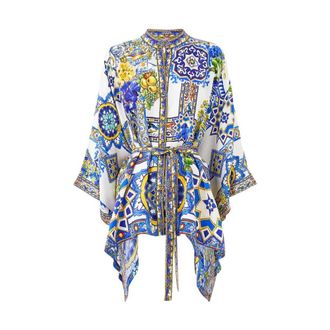 Camilla Blouse &eacute;charpe boutonn&eacute;e Espa&ntilde;a Nirvana - Femme - Blouses et Chemises - Multicolore - Taille: 36/38 FR