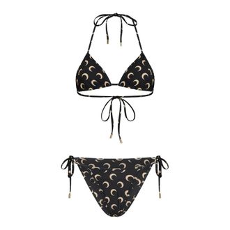 Marine Serre Femme, Maillots de bain, Multicolore, Taille: 42 FR Bikini imprim&eacute; Lune