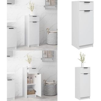 vidaXL Badschrank Wei&szlig; 32x34x90 cm Holzwerkstoff - Badezimmerschrank - Badezimmerschr&auml;nke - Home & Living