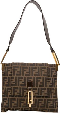Fendi Hobo Bags - Zucca Canvas Flap Shoulder Bag - Gr. unisize - in Braun - f&uuml;r Damen