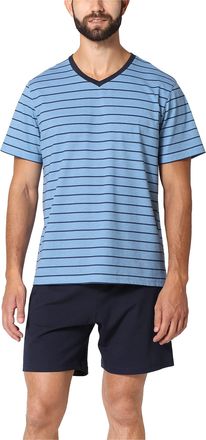 Ladeheid Herren Schlafanzug kurz aus Baumwolle LA40-223 (Ozean Marineblau, M)