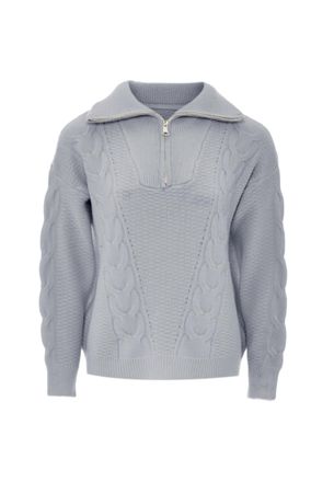 Dreimaster Dreimaster Pullover f&uuml;r Damen, regular fit, meliert - Grau