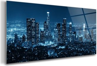 Tulup Tableau sur verre - 100 x 50 cm - Tableau mural d&eacute;coratif - Verre D&eacute;corative - Los Angeles