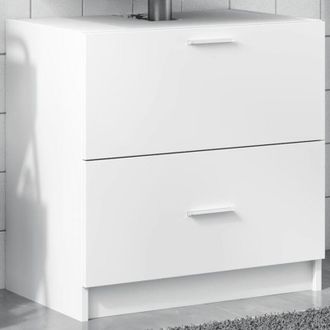 vidaXL Waschbeckenunterschrank Wei&szlig; 59x37x59 cm Holzwerkstoff Vidaxl