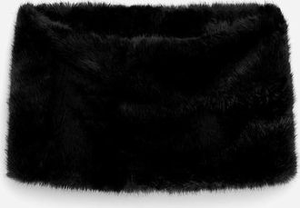 Arket Loopschal Aus Kunstpelz -Schwarz