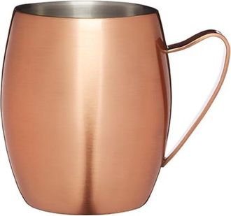 Bar Craft BarCraft Isolierter Moscow-Mule-Becher mit Kupferbeschichtung, Edelstahl, 370 ml, Braun