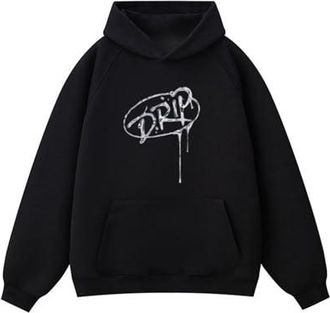 Generic BM Album DRIP Sweat &agrave; capuche 2024 BABY-MON-S7ER K-pop Support Imprim&eacute; Merch Sweat Chemises En Coton for Les Fans(A Black,M)