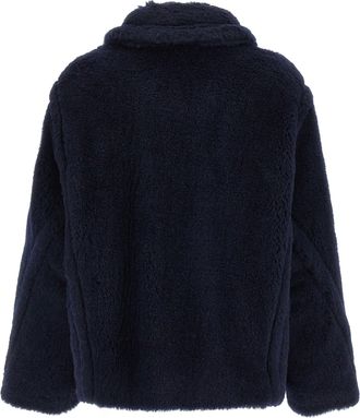 Max Mara Alpaca and Wool Teddy Coat - Navy