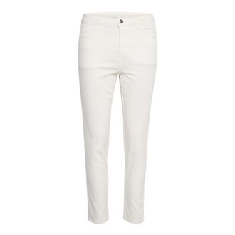 Kaffe Moderne 7/8 Kreide Jeans - - Trousers - Damen - Wei&szlig; - L