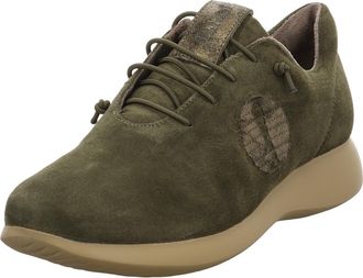 Think Think Nuvola Damen chromfrei gegerbte nachhaltige Sneaker, Olive/Kombi 7000, 37.5 EU