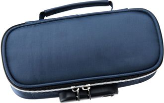 CHICIRIS Fall von Bleistift in Leinwand mit Großer Eleganter Kapazitätsschreibabteilung für Sekundarstudenten, Sichere Lagerung (Königsblau)