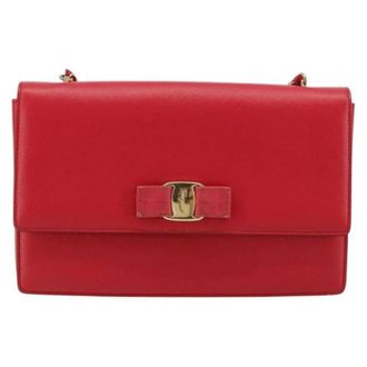 Ferragamo Pre-owned Leder Schultertasche - - Pre-owned - Damen - Rot - ONE SIZE