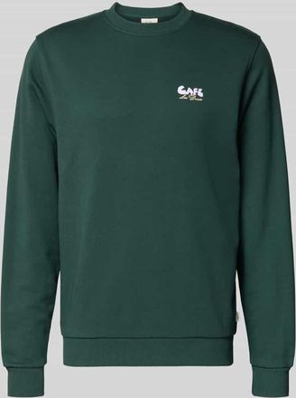 Les Deux Sweatshirt mit Label-Details und Rundhalsausschnitt