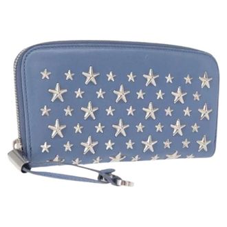 Jimmy Choo London Portefeuille en cuir Pre-owned - Femme - Pre-owned - Bleu - Taille: ONE Size