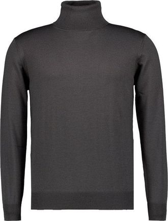 Boggi Milano Herren Pullover gr&uuml;n Merinowolle unifarben