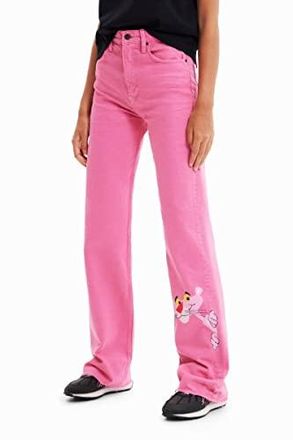 Desigual Denim_Pink Panther 3056 Rose tupink Jeans, Rouge, 42 Femme