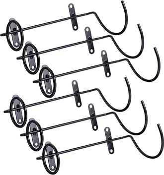 NUOBESTY DIYEAH 6 Stück Teiliges Schwarzes Wand weinregal aus Stabilem Eisen Stilvoller Weinflaschenhalter zur Eleganten Aufbewahrung und Präsentation von Rotw