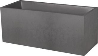Eda Jardini&egrave;re rectangulaire anthracite 98 litres - Mat&eacute;riaux r&eacute;sistants - Adapt&eacute;e pour espaces int&eacute;rieurs et ext&eacute;rieurs - EDA Basalt