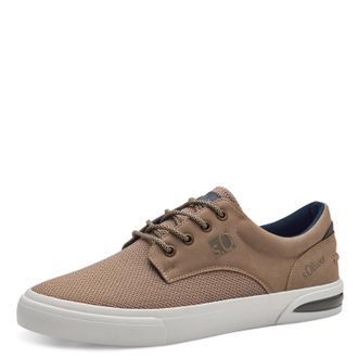 s.Oliver Herren Sneaker flach Freizeit Bequem, Braun (Taupe), 43 EU