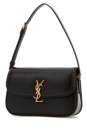 Saint Laurent Womens Dark Brown Leather Solferino Shoulder Bag Chicorycoffee Borse A Mano