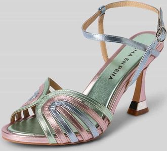 Alma En Pena Sandalette im Metallic-Look mit Pfennigabsatz