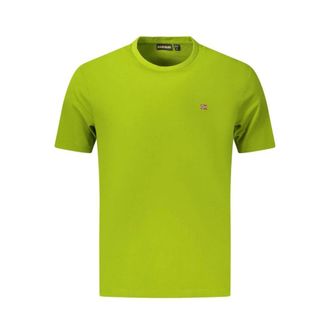 Napapijri Homme, Tops, Vert, Taille: 3XL Verde Cotton T-Shirt