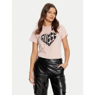 Guess T-Shirt V5RI08 J1314 Rosa Slim Fit