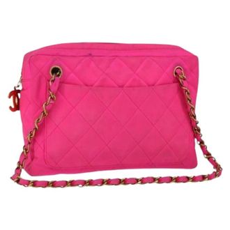 Chanel Pre-owned Vintage Nylon Schultertasche - - Pre-owned - Damen - Rosa - ONE SIZE