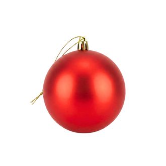 Shatchi 20 cm gro&szlig;e, rote Weihnachtskugel, PVC, bruchsicher, Mattes Finish, Weihnachtsdekoration, Festliche Weihnachtsbaum-H&auml;ngedekoration, rundes Ornament f&uuml;
