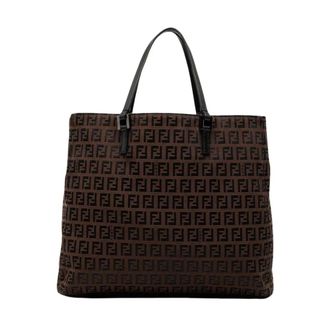 Fendi Sac cabas Pre-owned Zucca Monogram - Femme - Pre-owned - Brun - Taille: ONE Size