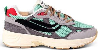 Genesis Damen vegan Sneaker G-99 Multi Grau Deep Mint Schwarz