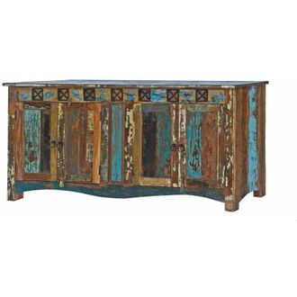Massivmoebel24 Sideboard Altholz 178x42x88 mehrfarbig lackiert nature of spirit 40
