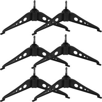 Amosfun 6 Stück Weihnachtsbaumständer aus Robustem Kunststoff Schwarzgrün Stabiler Weihnachtsbaumhalter für Fahnen und Ballonstangen Dekoration für Zuhause un