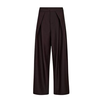 Co'Couture Femme, Pantalons, Brun, Taille: 40 FR Pantalon Plissé LL Marron à Rayures