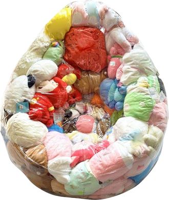 Generico Sitzsackbezug, transparenter Bezug f&uuml;r Pl&uuml;sch-Sitzsack, gro&szlig;er Organizer f&uuml;r Sofa, Spielzeug, Schlafzimmer, Wohnzimmer