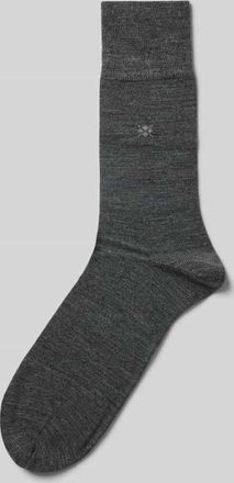 Burlington Socken aus Schurwoll-Mix mit Logo-Stitching Modell Leeds