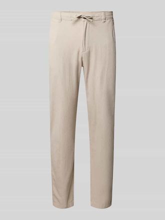 Selected Regular Fit Stoffhose aus Baumwoll-Leinen-Mix