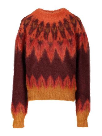 Isabel Marant Pull Col Rond - Rouge Brun