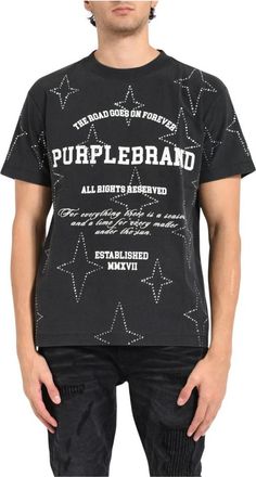 Purple Herren, Oberteile, Schwarzk, SGröße