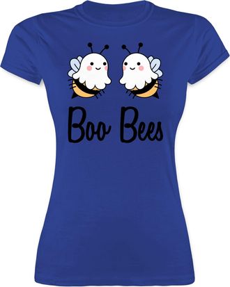 Shirtracer Shirt Damen - Halloween - Boo Bees Boobees Bienen Boobs - M - Royalblau - Biene t-Shirt halloweenshirt Haloween Outfits bee Funshirts f&uuml;r Frauen t Hal