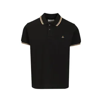 Vivienne Westwood Orb-embroidered Tipped Polo Shirt