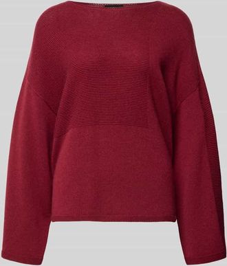 Emporio Armani Oversized Pullover aus reiner Baumwolle in Strick-Optik