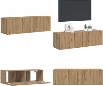 vidaXL Meuble tv mural ch&ecirc;ne artisanal 100x30x30 cm bois ding&eacute;nierie - Vidaxl