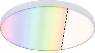 Paulmann 79899 LED Panel Velora Smart Home Zigbee 300mm rund incl. 1x16,5 W dimmbar RGBW Farbsteuerung Deckenleuchte 3000 K, Weiß