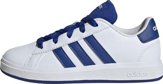 adidas Unisex Kinder Grand Court Lifestyle Tennis Schnürschuhe, Cloud White Royal Blue Core Black, 5.5 UK Child