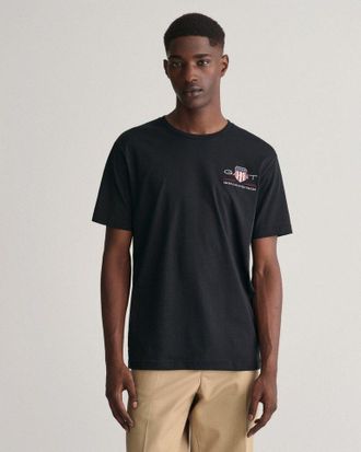 GANT T-Shirt REG ARCHIVE SHIELD EMB SS T-SHIRT von dem Archiv aus den 1980er-Jahren inspiriert