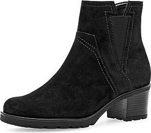 Gabor Femme Bottines, Dame Bottines Chelsea,Bottes dhiver,Demi-Bottes,Bottines,Bottes de Glisse,fourré,Noir (Schwarz) / 47,39 EU / 6 UK