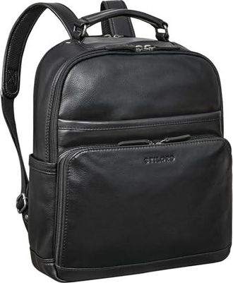 STILORD Pasadena Sac à Dos Ordinateur Homme Cuir 14 Pouces | Sac à Dos Business Vintage en Cuir Véritable | Sac de Travail Compact Élégant Bureau Université V