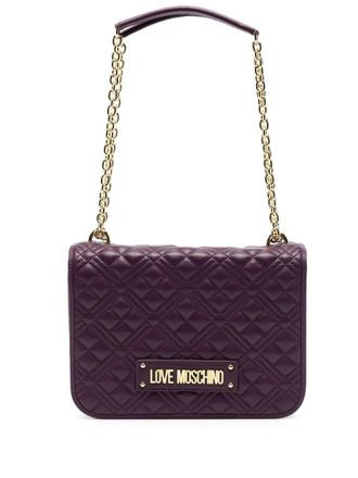 Love Moschino sac &agrave; bandouli&egrave;re &agrave; matelassage losanges - Violet