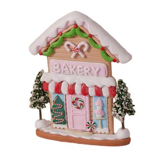 Garneck Weihnachtshaus Mit Kleineren Ornamenten Winter-Thema Schneedarstellung Tischskulptur Heimdekoration Schreibtischornament Weihnachtsdorfhaus Dekorative